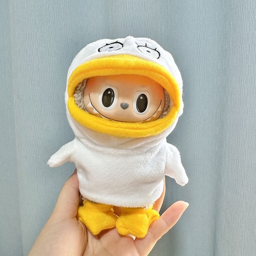 POP MART The Monsters Labubu Plush Doll Cute The Ugly Duck Clothes Set ...