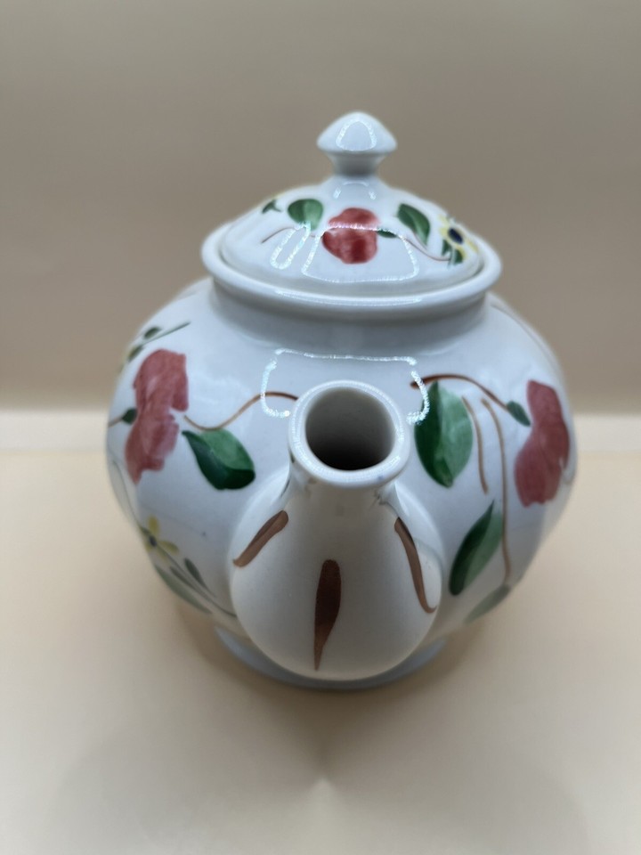 Vintage Blue Ridge Southern Potteries Teapot Hand painted Flowers | eBay
