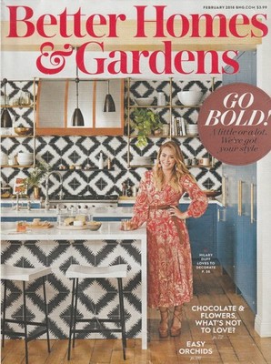 Better Homes & Gardens Magazine February 2018 Go Bold - Hilary Duff | eBay