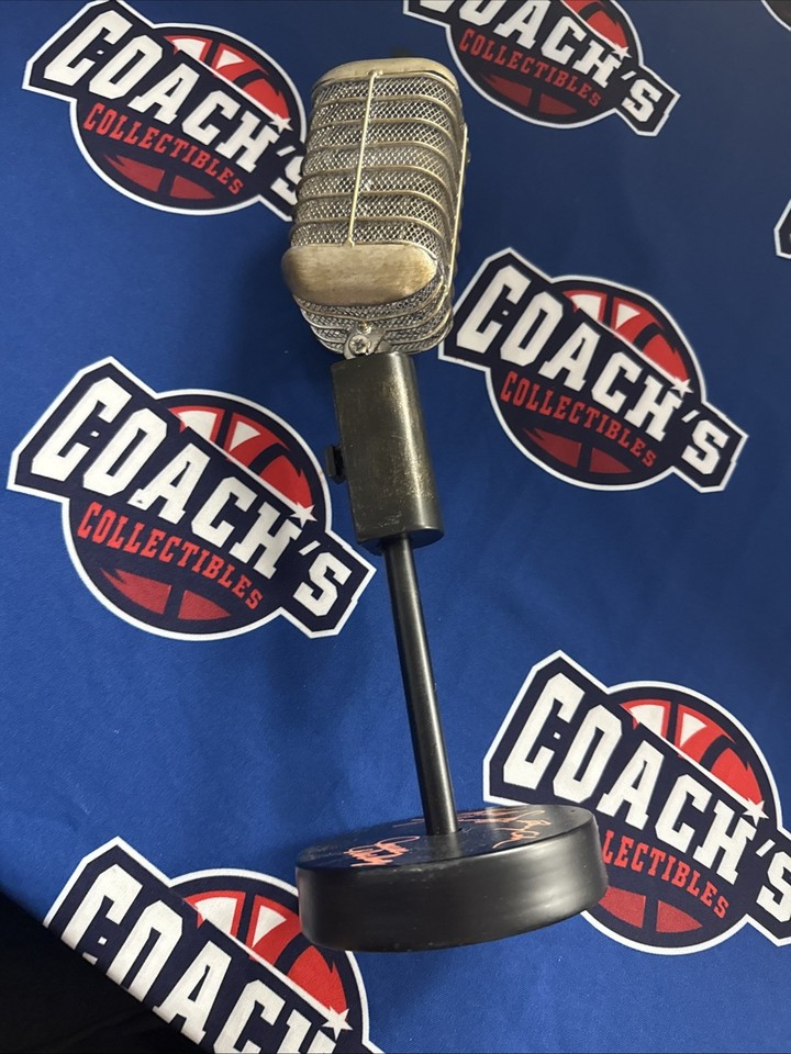 Keith Hernandez, Gary Cohen & Ron Darling Autographed 15” Vintage Mic ...