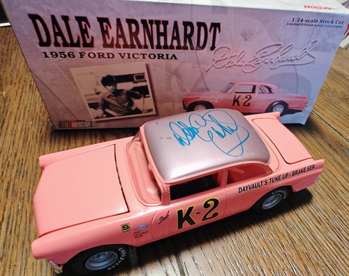 Dale Earnhardt SIGNED 1/24 K2 Pink 1956 FORD Sr Action CWC Car. 1st ...