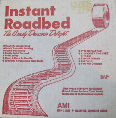 HO sc 1/87 AMI INSTANT Black ROADBED ON ROLL | eBay