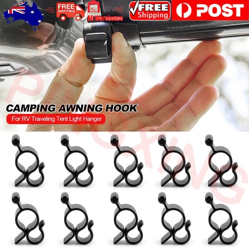 10/20X RV Awning Rope Lights Clips Curtain Rail Hangers Hooks for ...