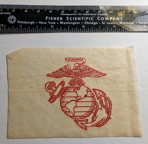 New Older USMC vintage iron-on EGA transfer on tissue paper backing | eBay