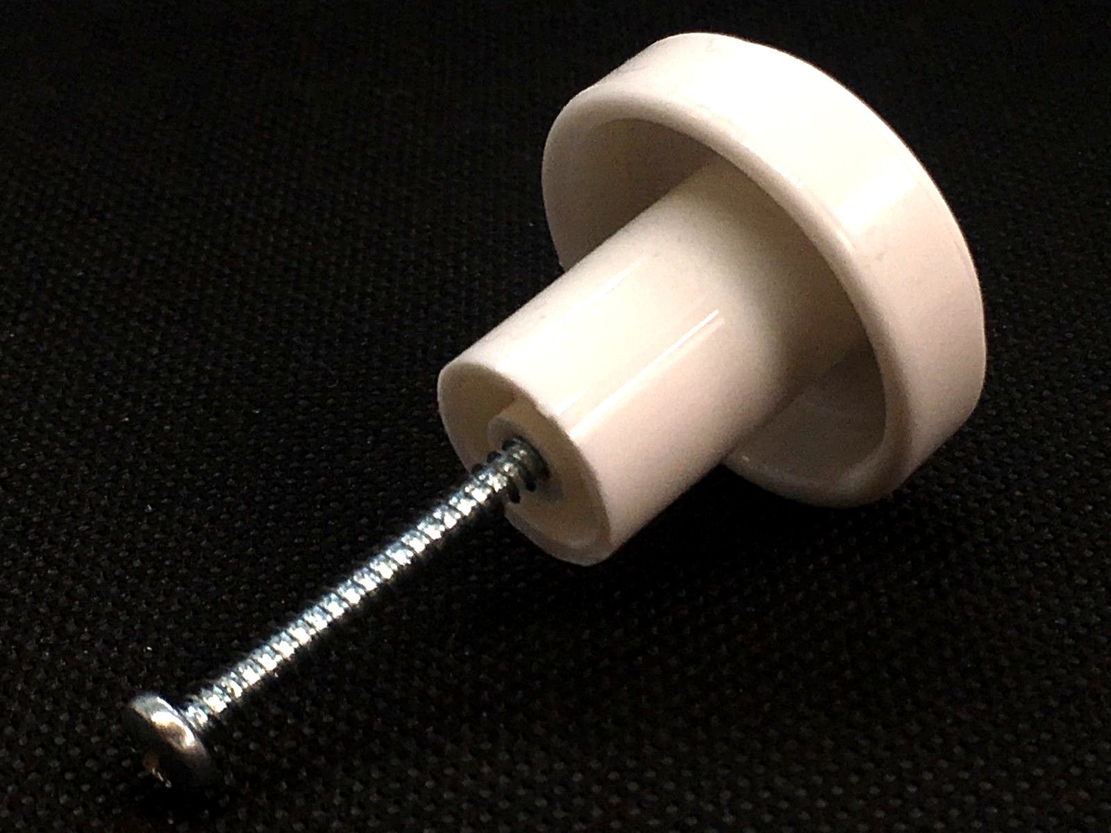 WHITE MUSHROOM KNOBS 30mm kitchen cupboard door cabinet drawer round ...