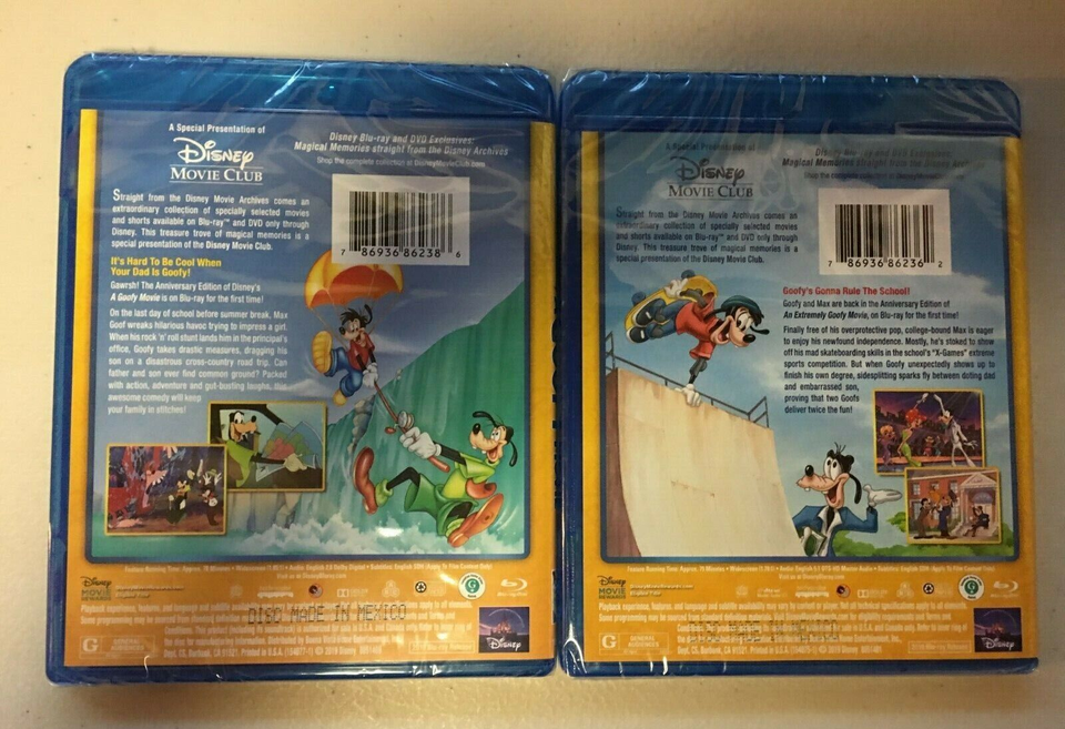 Disney's A Goofy Movie and An Extremely Goofy Movie (Blu-ray, DMC) New ...