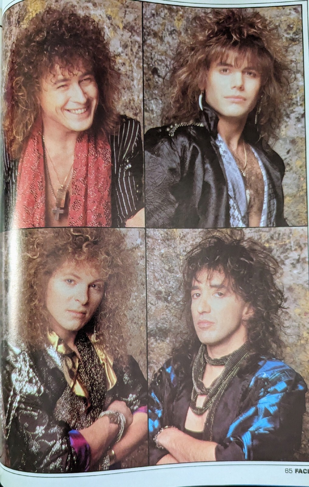 Faces Rocks Magazine January 1988 Whitesnake, Metallica, KISS, Priest ...
