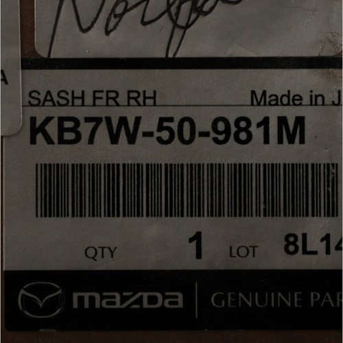 OEM NEW Mazda 2016-2020 CX-5 Right Front Door Window Sash Molding KB7W ...