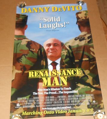 Renaissance Man Movie Poster Original Promo 40x26 Danny DeVito | eBay