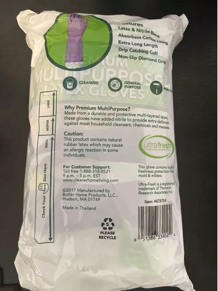 Clean Ones Premium Latex Gloves and Nitrile Multi-Purpose Gloves 9 ...