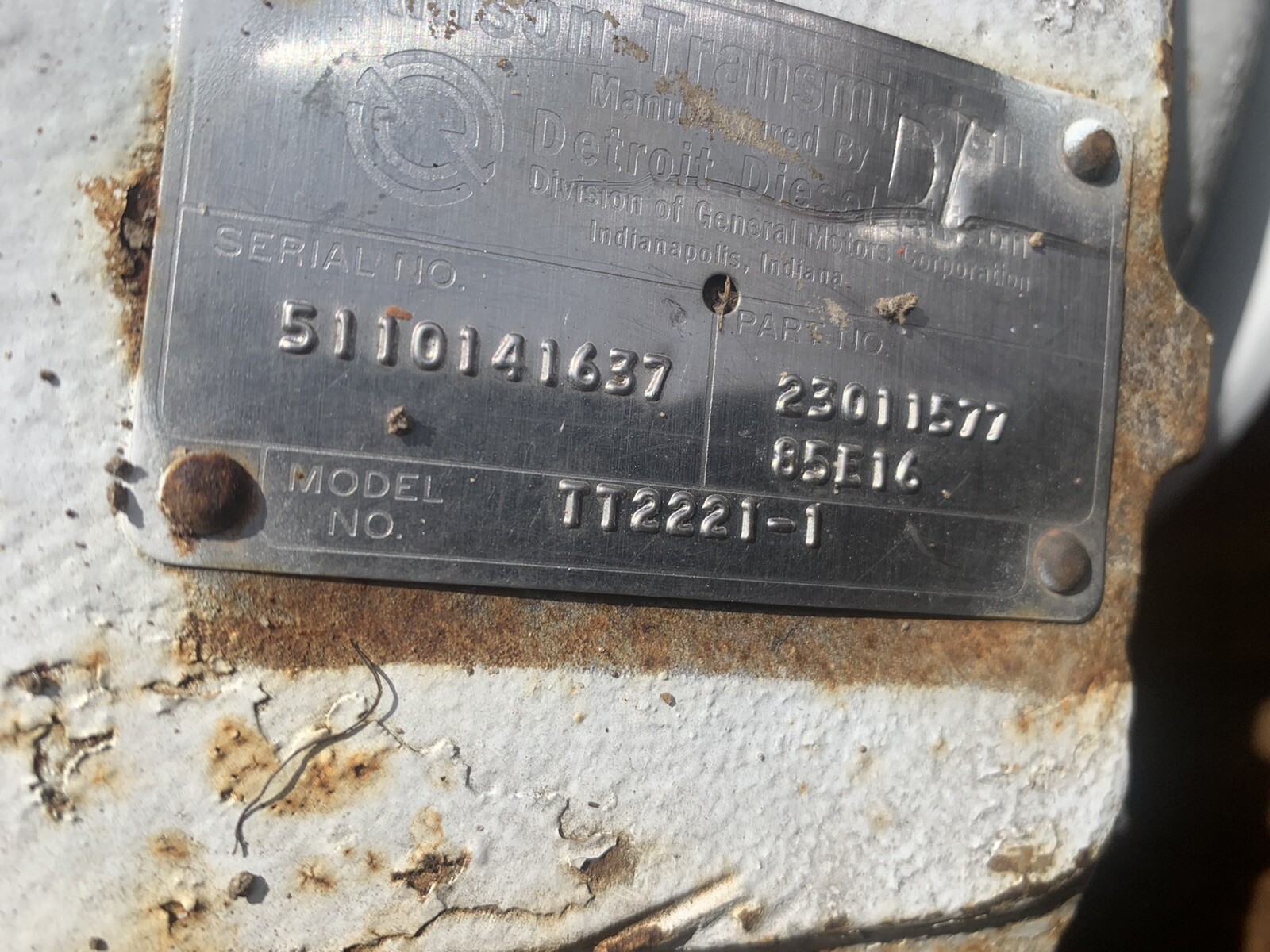 Allison TT2221-1 transmission John Deere 444C 23011577 85E16 | eBay