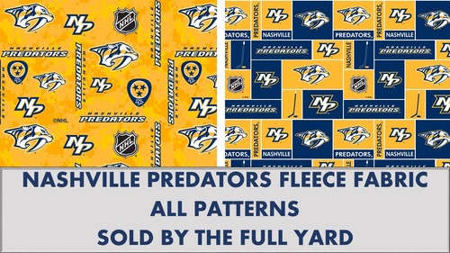 Nashville Predators Fleece Fabric-NHL Fleece Blanket Fabric Sold By The ...
