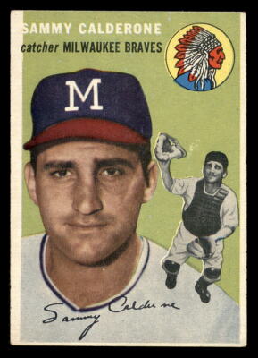 1954 Topps #68 Sam Calderone Scan of the Card You'll receive Condition ...