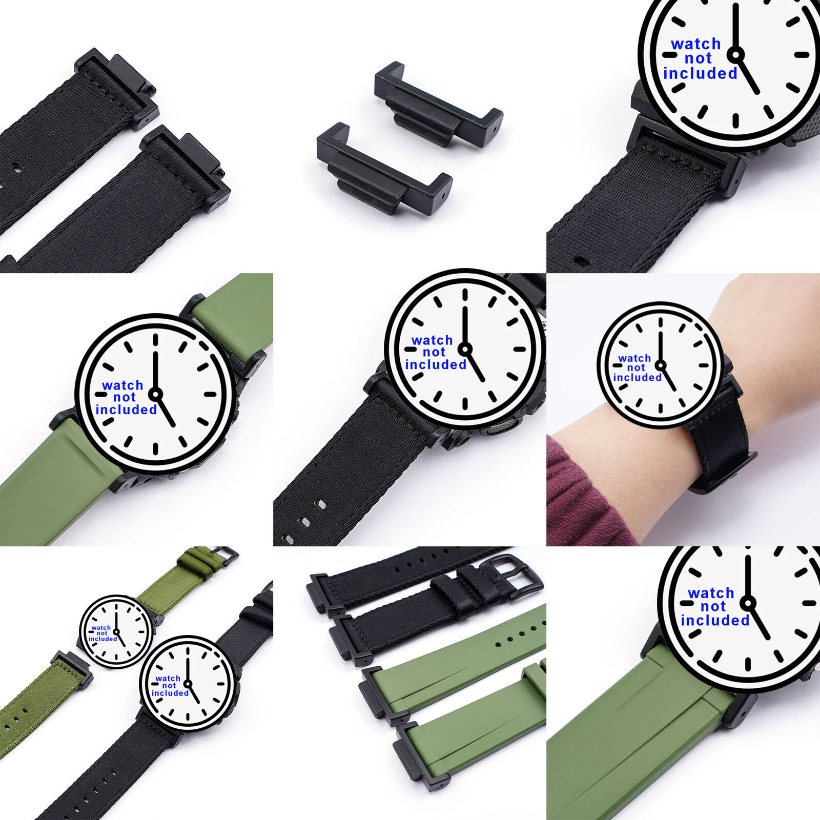 22mm to 16mm PC Watch Strap Connector for DW5600 DW-6900 9052 GA110 ...