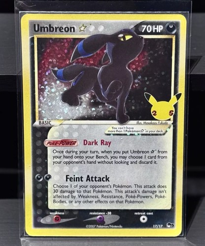 Umbreon Star 17/17 Pokemon TCG Celebrations Classic Collection 25th ...