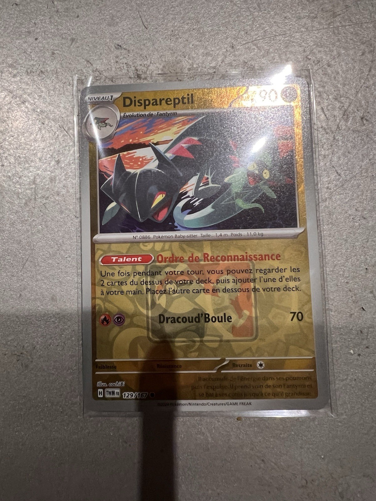 Carte Pokémon Dispareptil 129/167 Master set Mascarade Crépusculaire ...