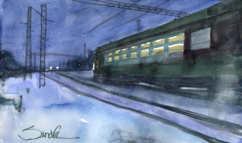 Night Train Painting
