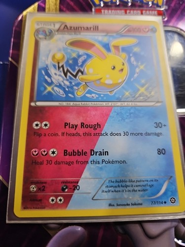 SHINY Azumarill - 77/114 XY Steam Siege Non-Holo card 2016 Pokemon | eBay