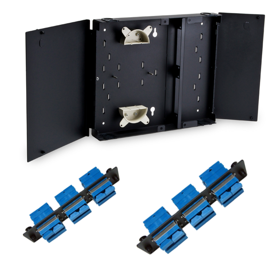 Fiber Optic 24 Port SMF FDP SC/UPC Wall Mount Patch Panel Comes w ...