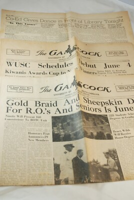 College Newspaper The Gamecock USC June 7, 1946 & May 31, 1945 | eBay