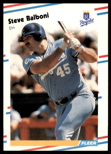 1988 Fleer Steve Balboni . Kansas City Royals #251 | eBay