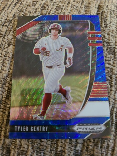 Tyler Gentry 2020 Panini Prizm Draft Picks Blue Wave Baseball Card ...