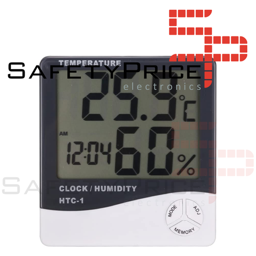 HTC-1 Indoor-Outdoor Digital Watch Hygrometer Temperature Humidity ...