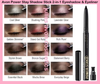 Avon Power Stay Shadow Stick 2-in-1 Eyeshadow & Eyeliner 16 Hour ...