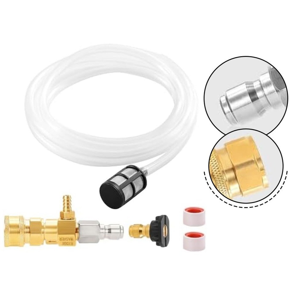 For Pressure Washer Soap Injector Downstream Ejector 38 Inch with Quick Connect | eBay Australia