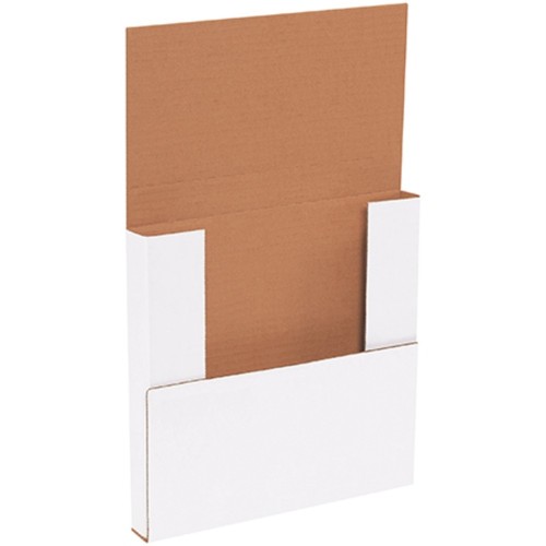 10 1/4" X 10 1/4" X 1" White Easy-Fold Mailers (50 Per Bundle ...