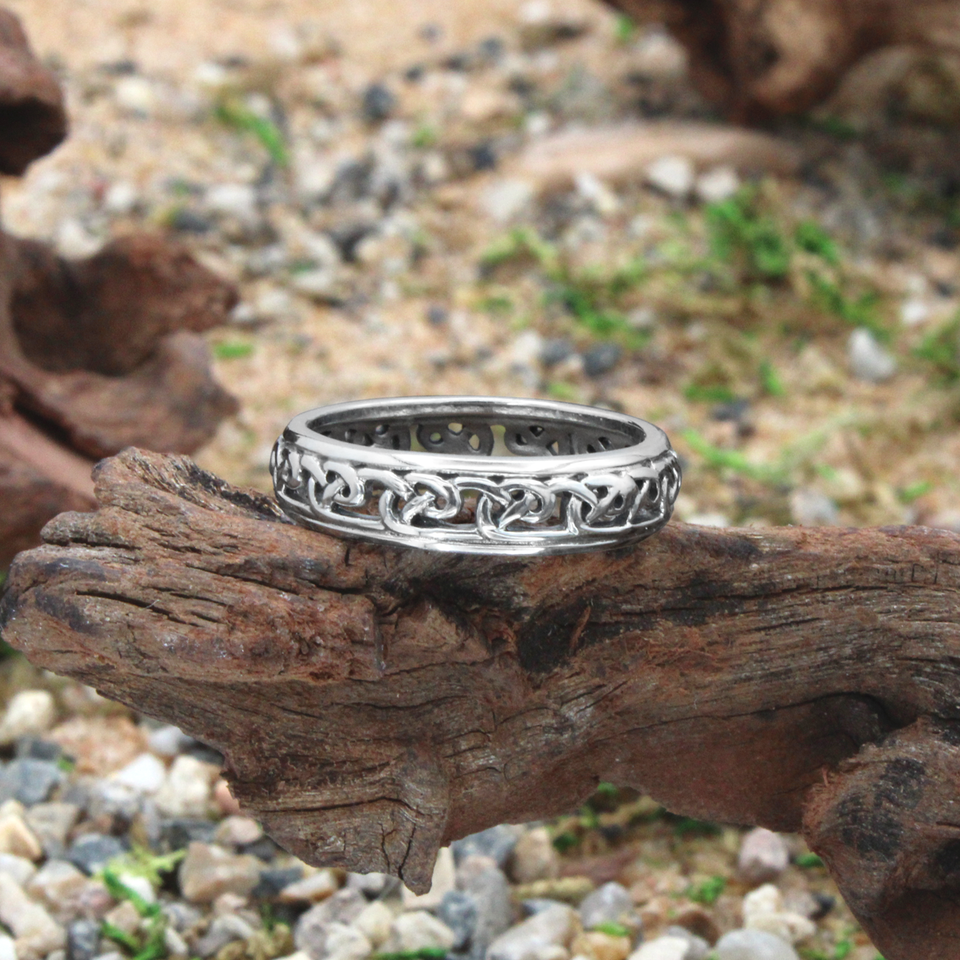Celtic Infinity Ring Sizes 4-15 - Sterling Silver Infinity Knotwork ...