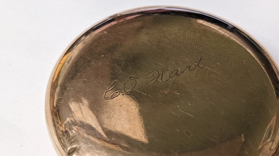 Waltham USA Rose Pocket Watch, original yellow tint crystal. Runs ...