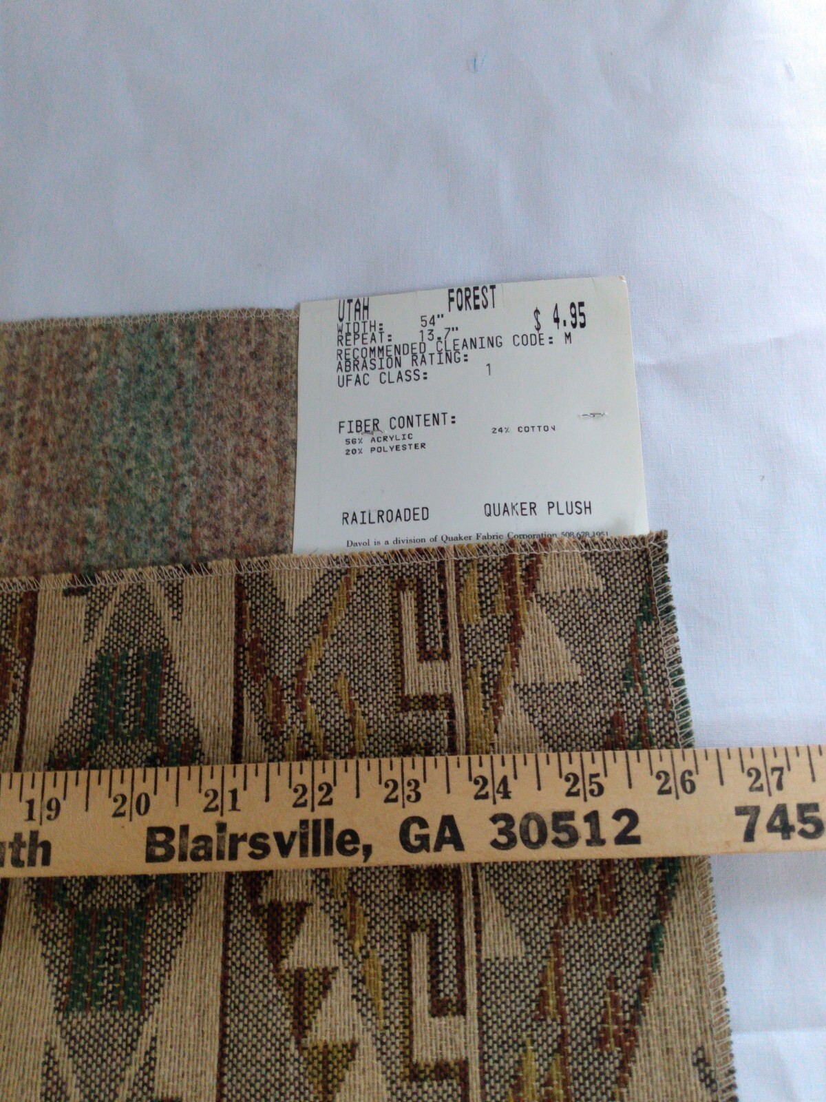 Davol, Quaker Fabrics, Utah Forest Remnant 26” x 40” | eBay