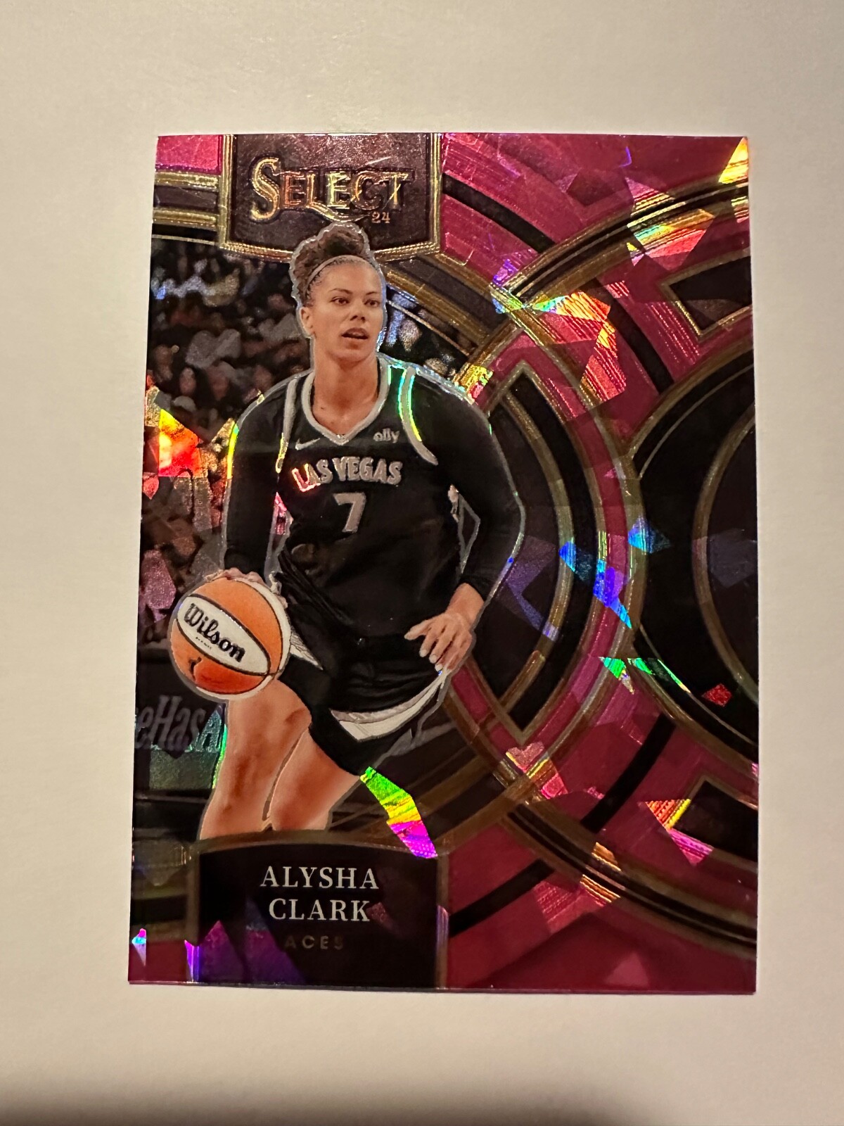2024 Panini Select WNBA Alysha Clark Premier Pink Crakced Ice Prizm ...