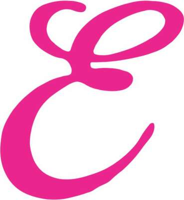 2.75 x 3 Pink Cursive E Monogram Sticker Fancy Vinyl Car Truck Vehicle ...