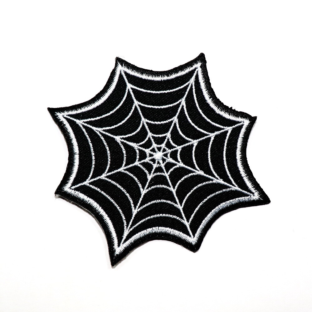 Black Spider Web Patch Halloween Cartoon Artwork Emblem for DIY Iron on ...
