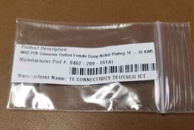 Deutsch Socket Terminals 0462-209-16141 Size 16 Nickel Plated Female 14 ...