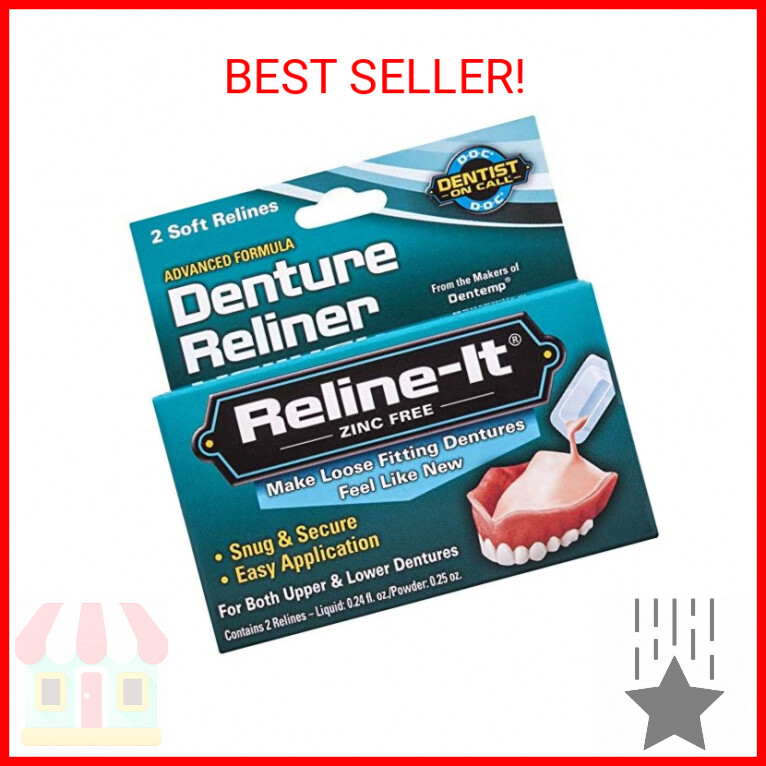 Reline-It Advanced Denture Reliner Kit for Both Upper & Lower Dentures ...
