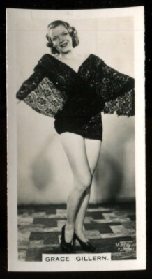 Tobacco Card, Carreras, FILM AND STAGE BEAUTIES, 1939, Grace Gillern ...