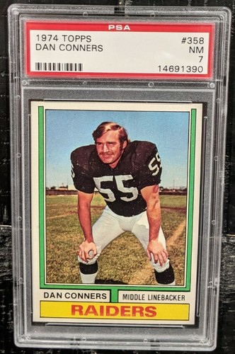 1974 Topps Dan Conners PSA 7 NM #358 HIGH END Vintage Raiders | eBay