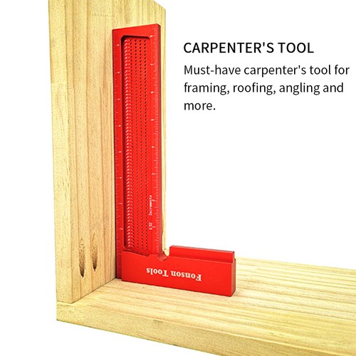 Square Ruler L Shaped Aluminum Alloy Woodworking Scriber Speed 200mm ...