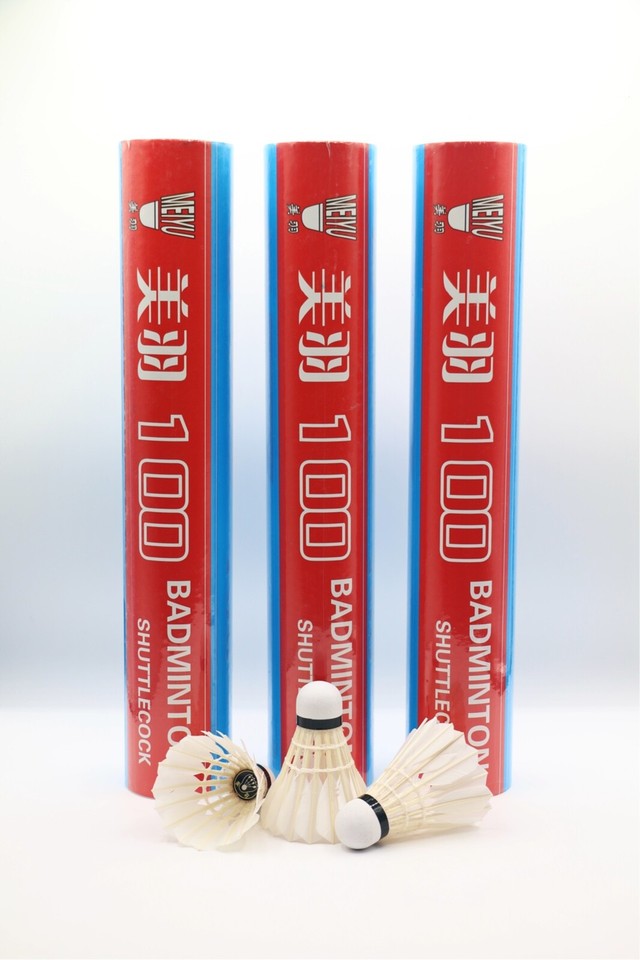 3 buckets of stable and durable badminton shuttlecocks (12 balls per ...