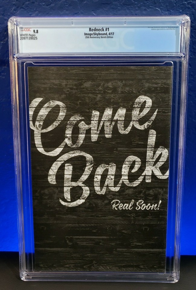 Redneck #1 CGC 9.8 25th Anniversary Sketch Variant Image Comics Cates ...