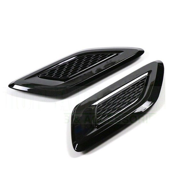 2 Pcs Front Hood Vents Gloss Black Mesh Trim Fit For Range Rover Sport ...