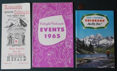 1965 Romantic Colorado Tourist Visitor Vuide THREE Booklet Brochure Set ...