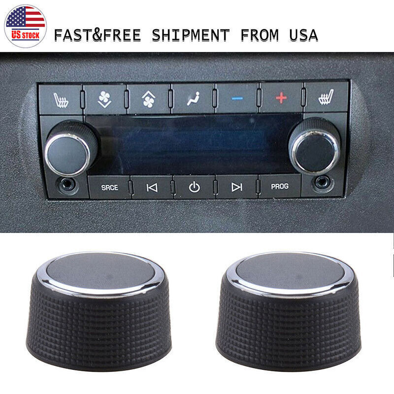 2pcs Rear Control Knobs Audio Radio For Escalade Enclave Tahoe ...