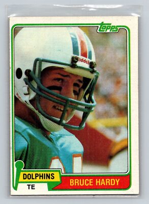 1981 Topps #444 Bruce Hardy Miami Dolphins | eBay