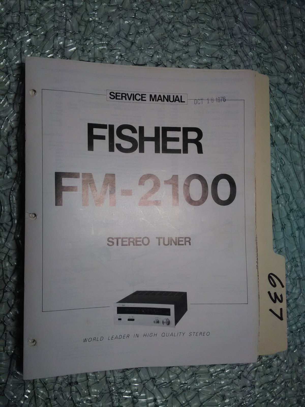 Fisher FM-2100 service manual original repair book stereo tuner ...