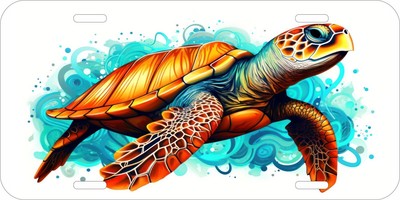 TURTLE TURTLES DESIGN YOUR OWN ASSORTED UV PRINTED METAL LICENSE PLATE ...
