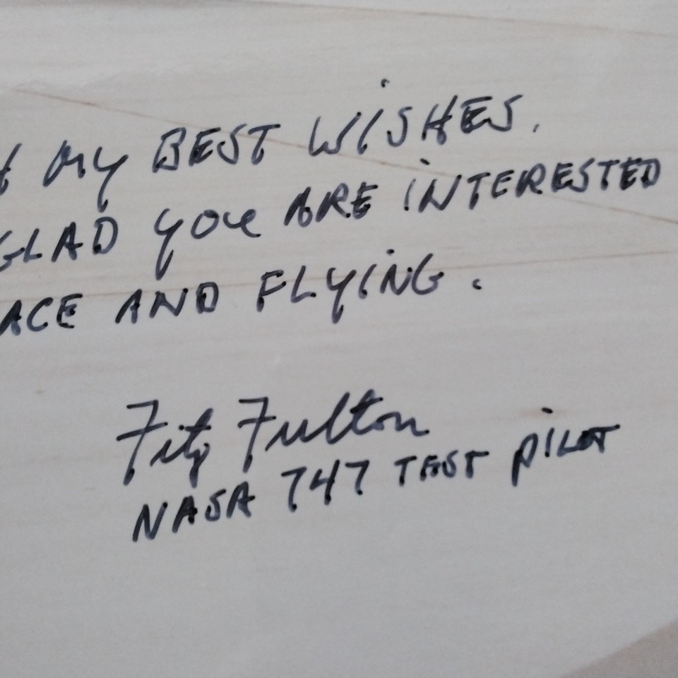 Fritz Fulton SIGNED 8x10 Photo NASA 747 Test Pilot Space Flying Bombers ...